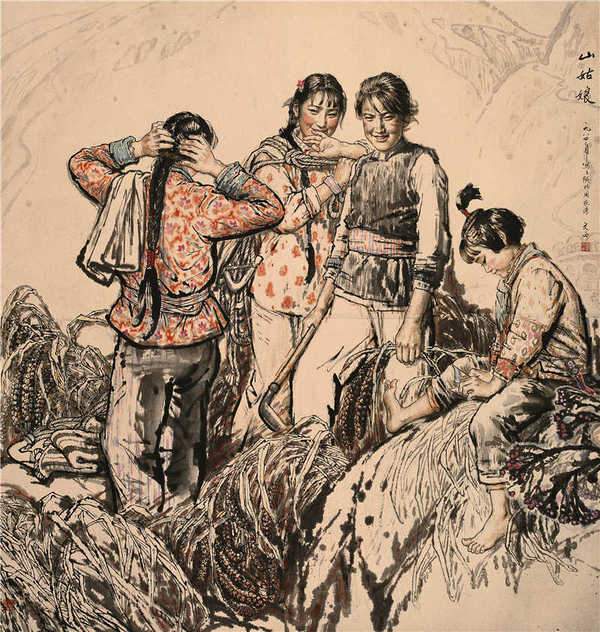 黄土高原过大年 刘文西携黄土画派第25次赴陕北采风 组图 刘文西 写生 凤凰资讯